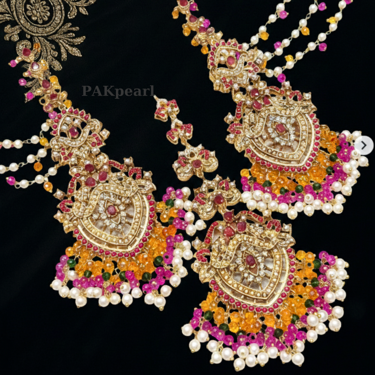 Nauratan Earrings & Tikka Sets | Traditional Indian Jewelry for ...